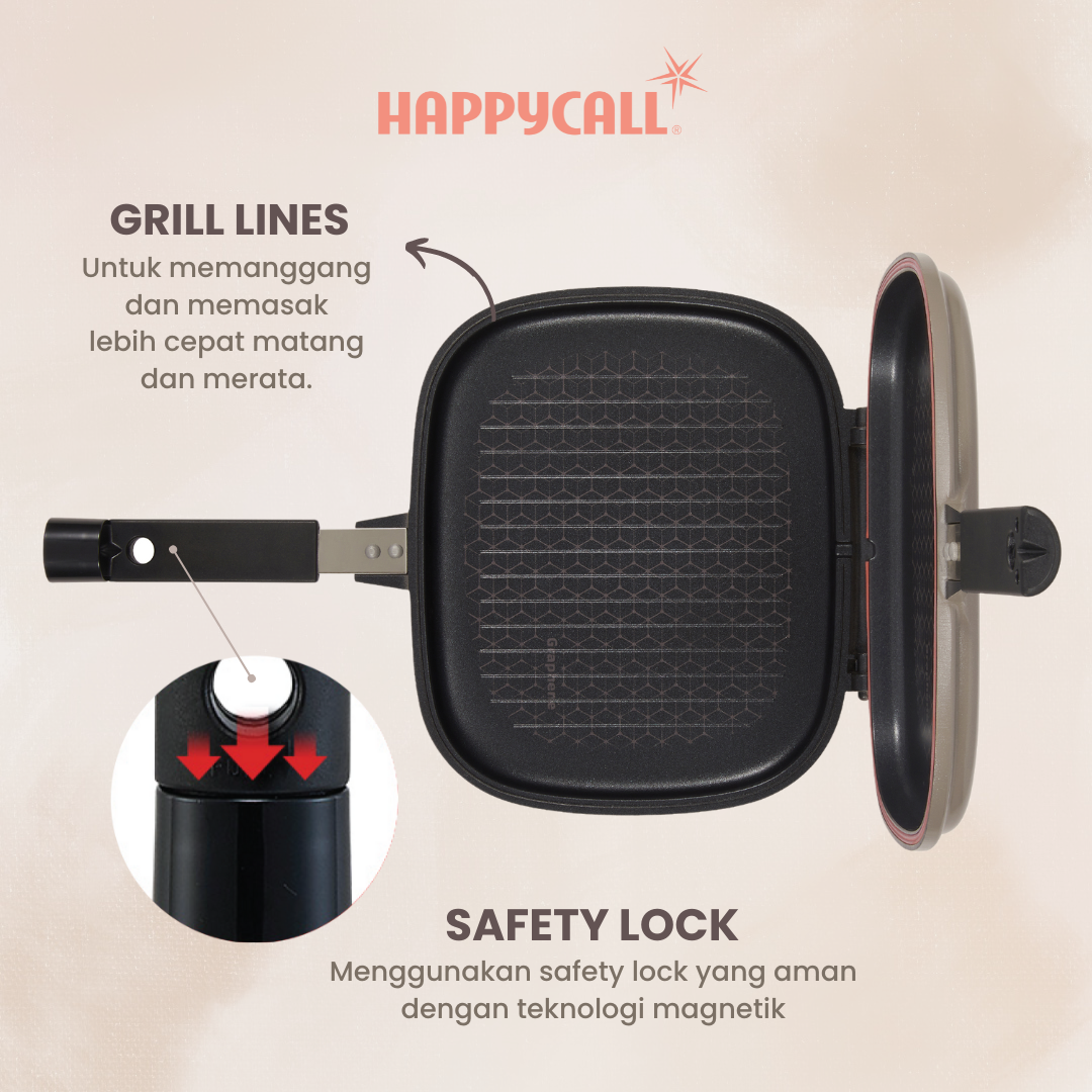 Happycall Impact Graphene Double Pan - Beige - Happycall Indonesia
