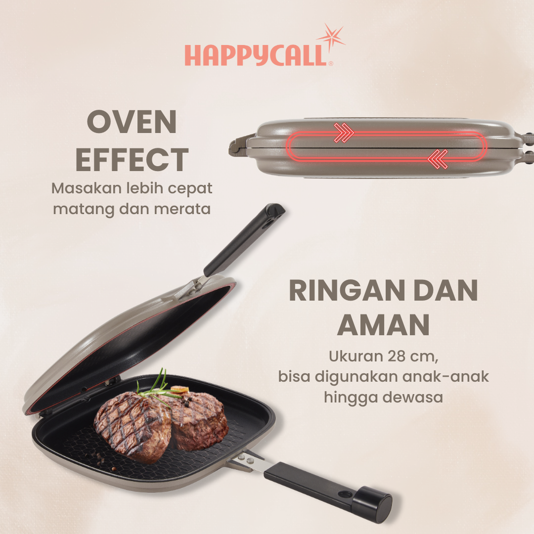 Happycall Impact Graphene Double Pan - Beige - Happycall Indonesia