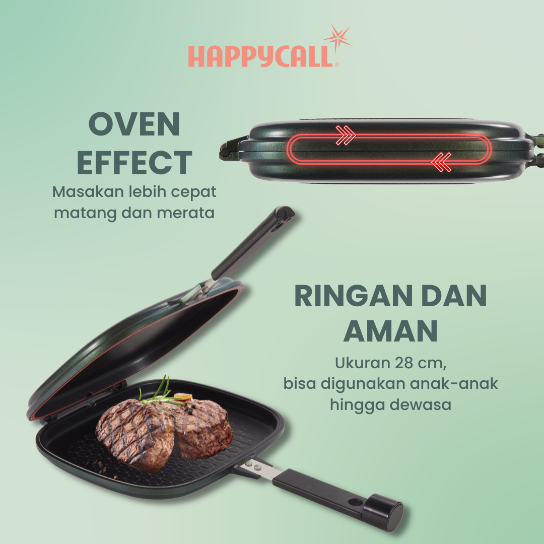 Happycall Impact Graphene Double Pan - Green - Happycall Indonesia
