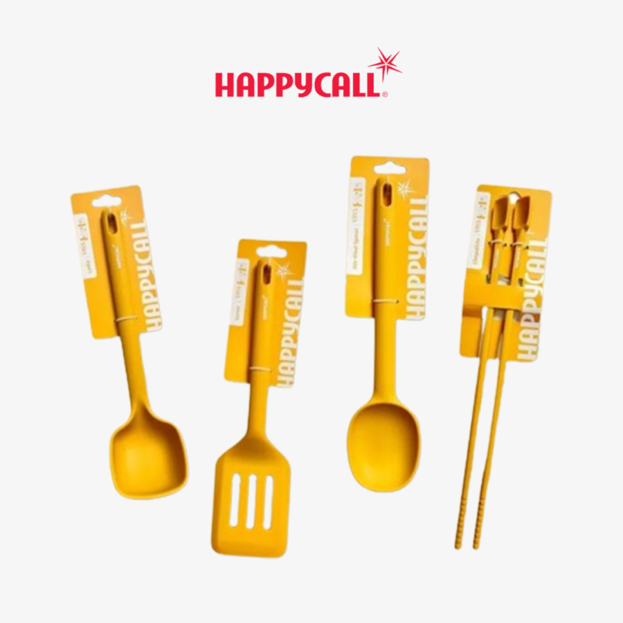 Happycall Viva Silicon Cooking Tools Mustard 4P Set - Happycall Indonesia